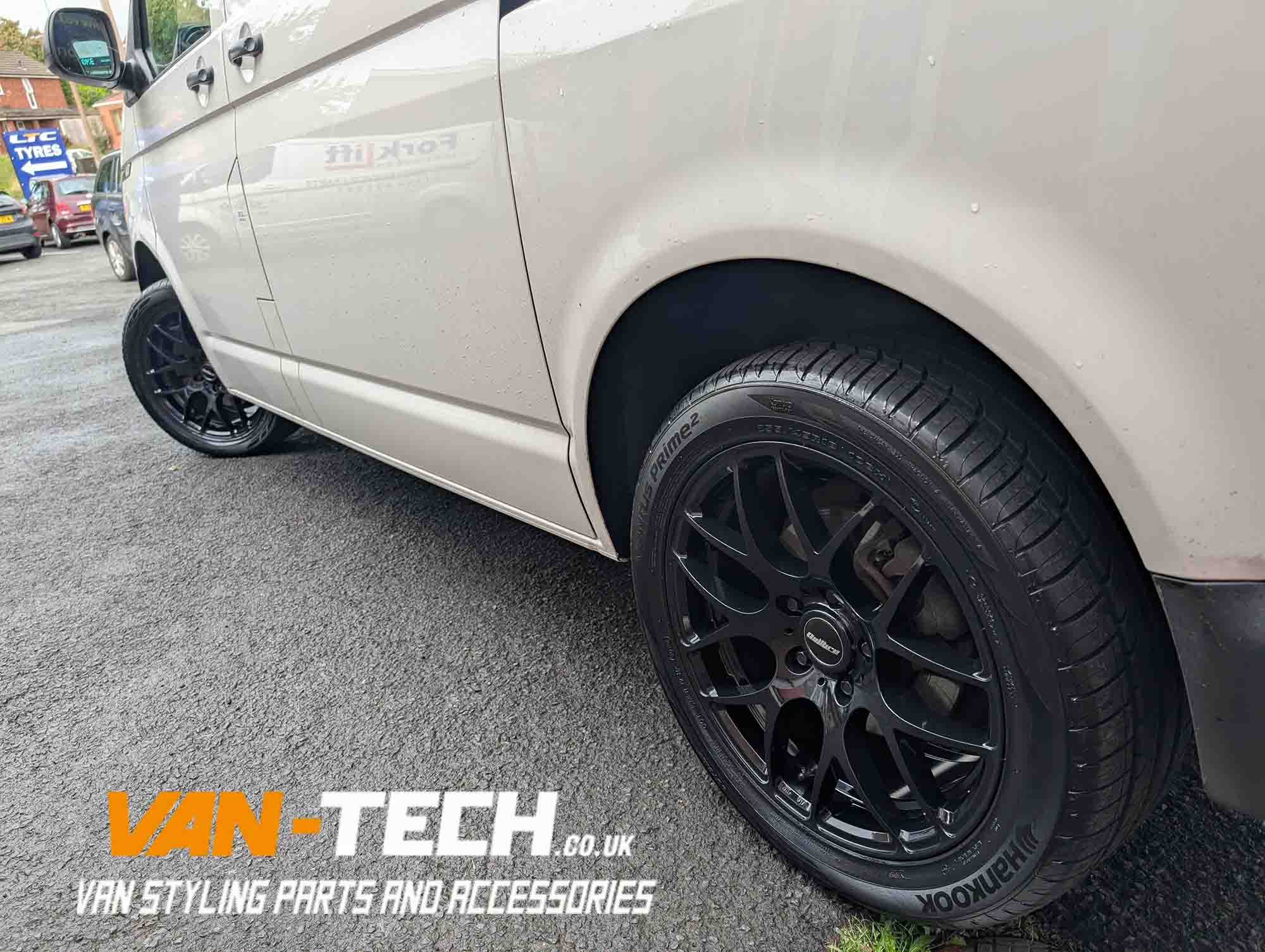 VW Transporter T6.1 Calibre Exile-R Alloy Wheels 18? Gloss Black and a ...